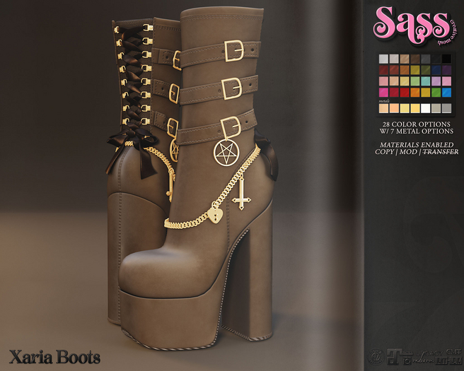 Second Life Marketplace - Sass [Xaria Boots] Fatpack ♥GenX ♥Legacy ♥ ...